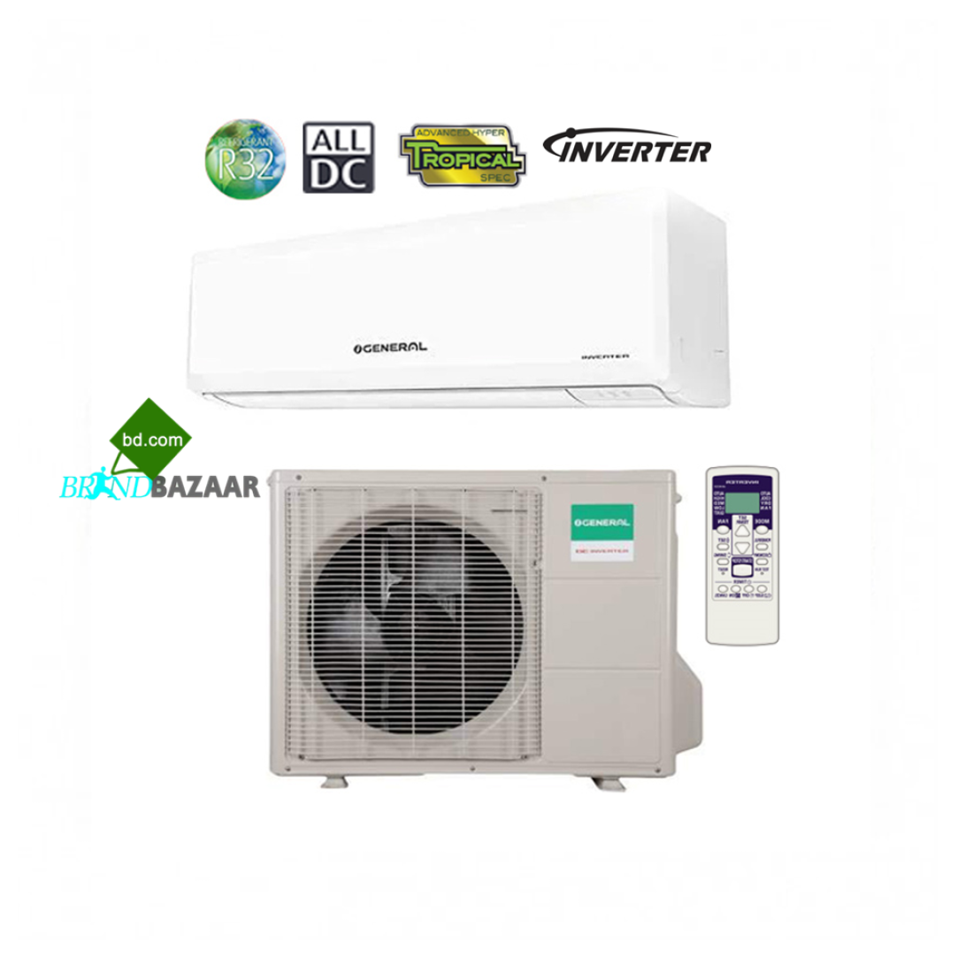 General 2 Ton Inverter Ac Price in BD I R32 | ASGG-24CPTA-V