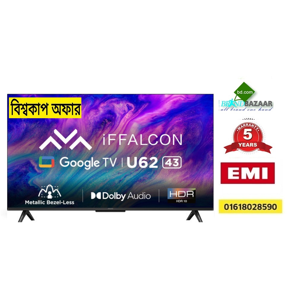 Rowa 43U62 43 Inch 4K Android Google Smart TV Price in BD